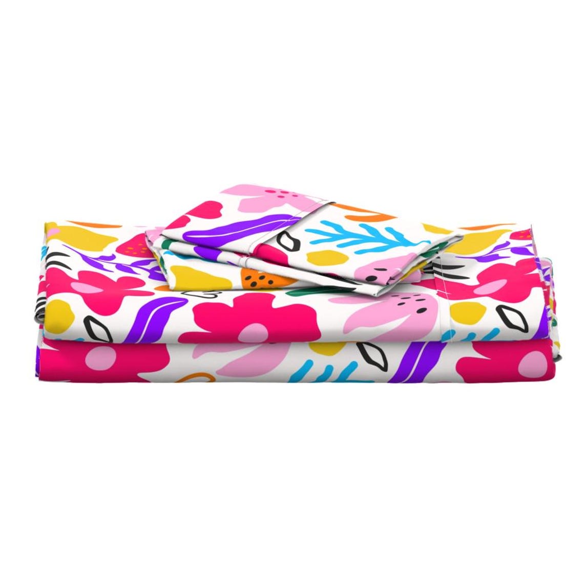 Happy Floral Sheets - Bright Floral Garden by Priraj_designs - Bright ...