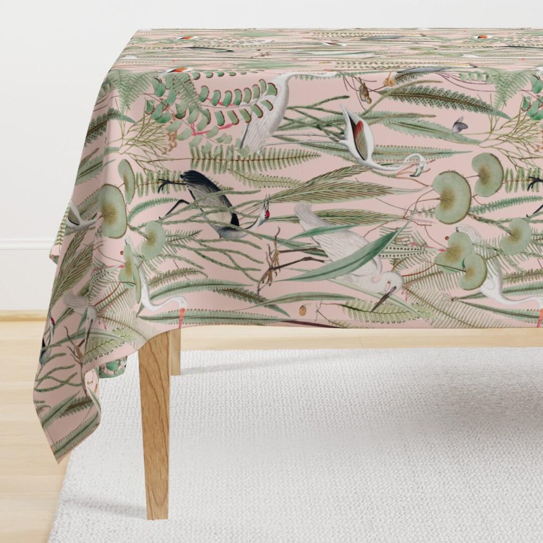 Coastal Birds Tablecloth - Herons in Marsh by Down_river_homegoods ...