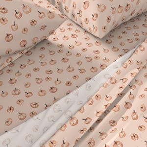 Baby Pumpkin Sheets - Pumpkin Blush by Sage&finch - Orange Blush Pink ...