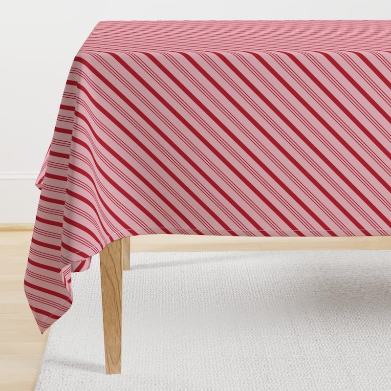 Round Candy Cane Tablecloth - Etsy