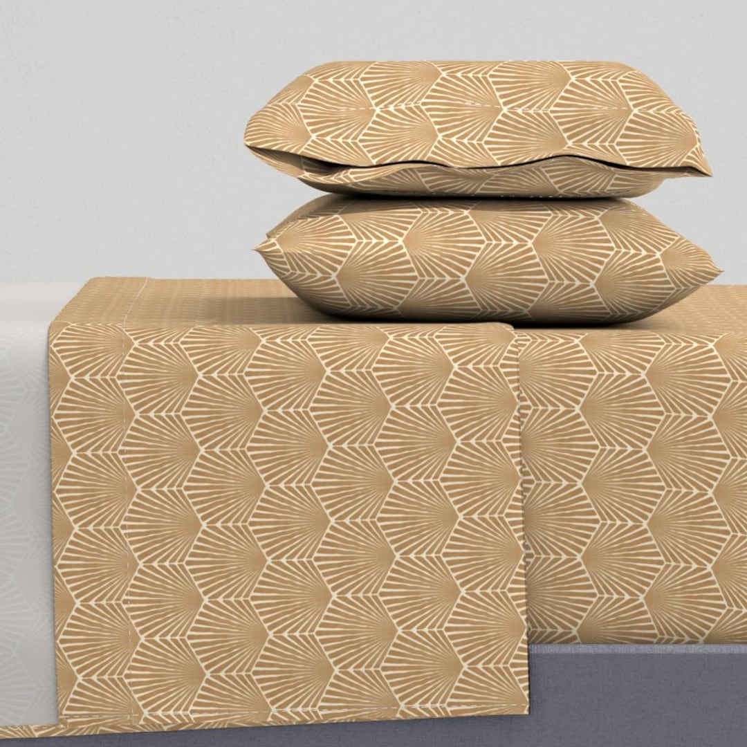 Neutral Art Deco Sheets - Boho Rhombus Shell by Patterns_of_love ...