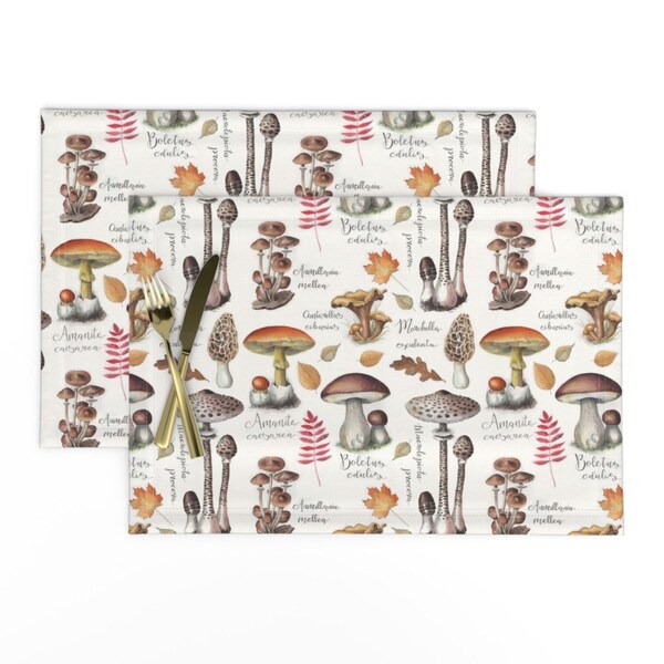 Vintage Mushroom Placemats - Etsy