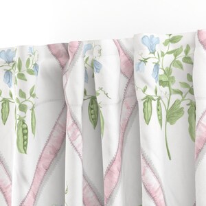 Pink Trellis Curtain Panel - Eloise by Danika_herrick - Ribbons Sweet ...