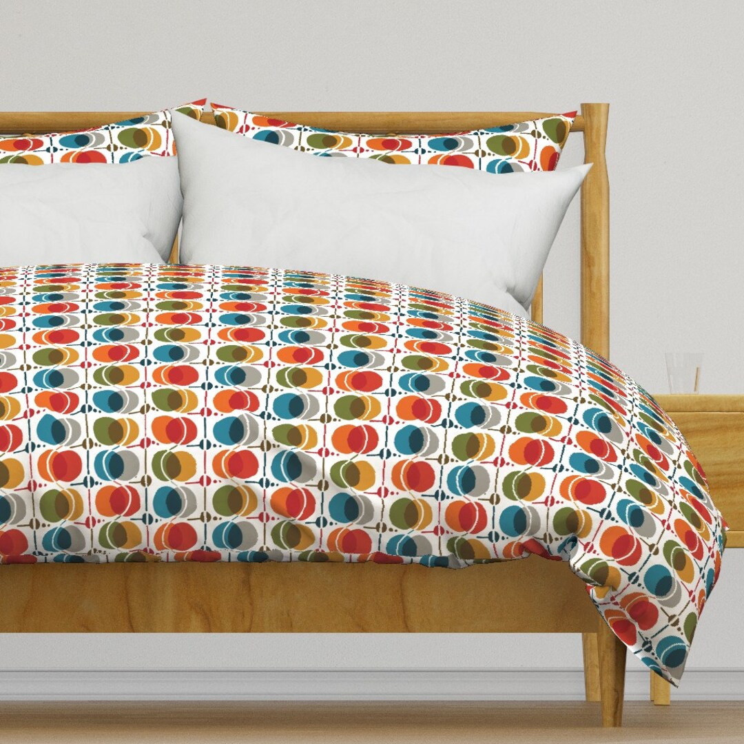 Geometric Circles Bedding Mid Century Wanderers by Flyingspidermonkey ...