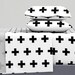 Plus Sign Sheets Black Crosses on White by Modfox Geometric Black and ...