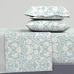 Boho Sheets - Butterfly Floral Blue by Allegramckenziedesigns ...