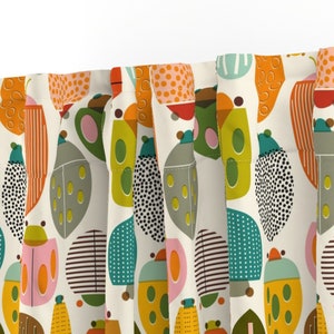 Midcentury Modern Curtain Panel - Beetley Bop by Katerhees - Vintage ...