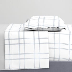 Simple Blue Plaid Sheets - Watercolor Double Plaid by Danika_herrick ...
