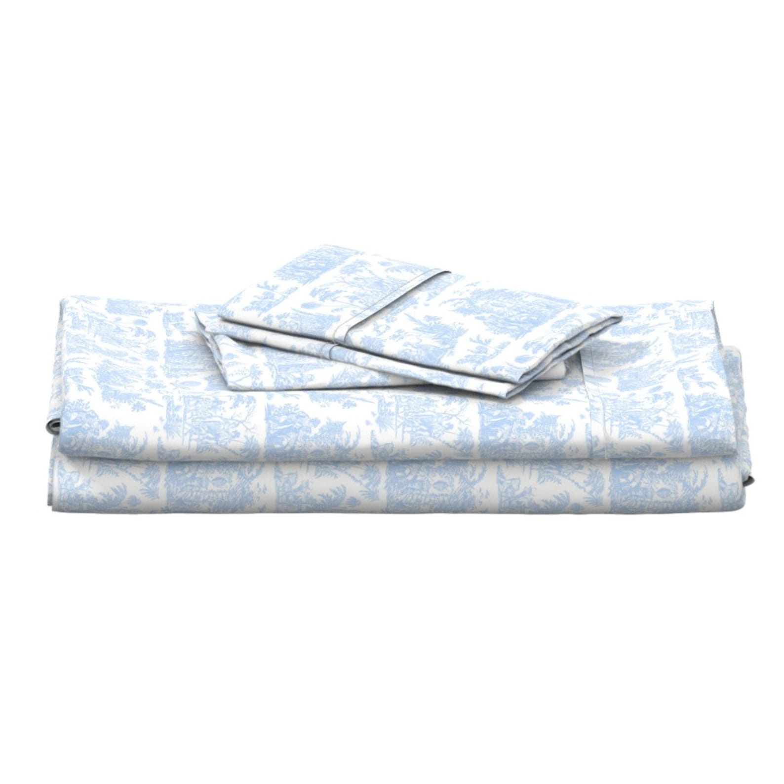 Baby Blue Toile Sheets Marseilles Toile by - Etsy