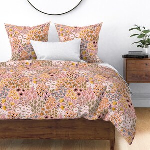Boho Blush Floral Bedding Tiny Flowers by Trendy_creation_prints Baby ...