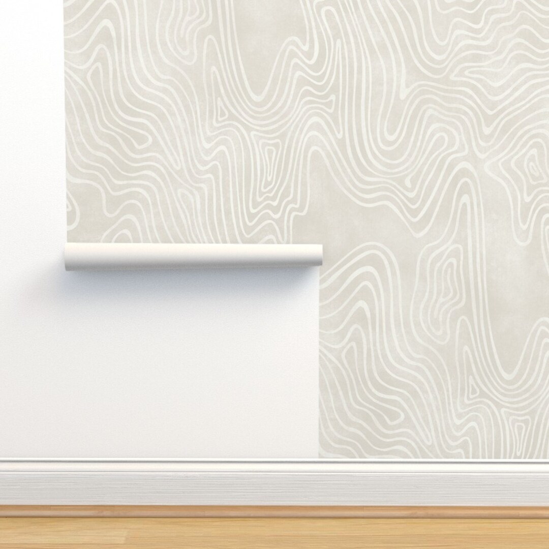 Neutral Minimal Non-pasted Wallpaper Topography Map Simple Wave ...