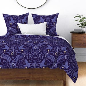 Dark Raven Bedding - Periwinkle Witch Garden by Misentangledvision ...