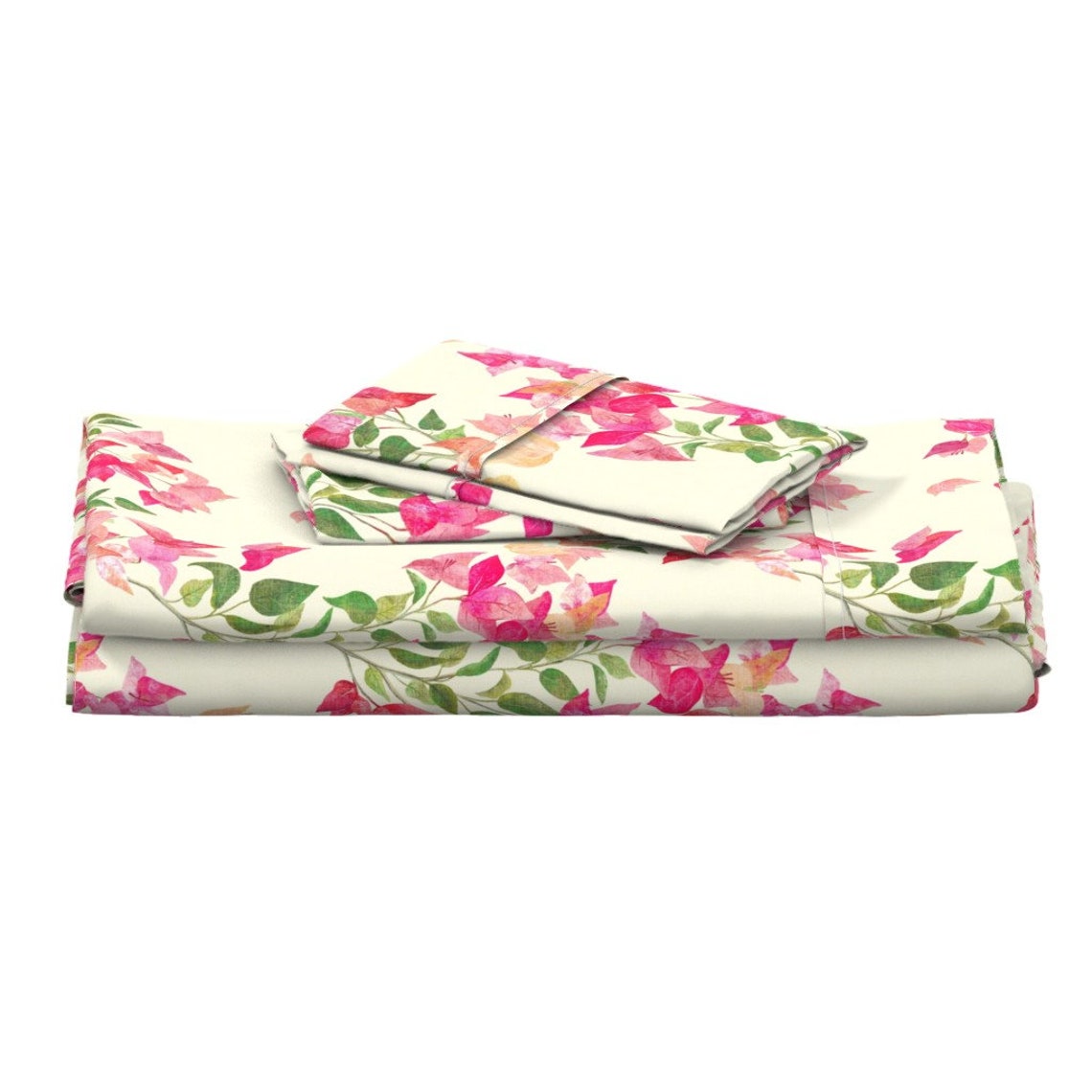 Pink Floral Sheets Bougainvillea Vines by Katevasilchenko - Etsy
