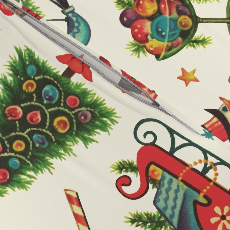 Vintage Christmas Bedding - Retro Christmas by Red_raspberry_design ...