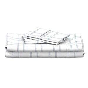 Simple Blue Plaid Sheets - Watercolor Double Plaid by Danika_herrick ...
