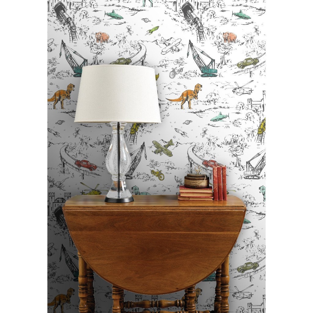 Imagination Toile Non-pasted Wallpaper Bright Pastel Fun Fantasy ...