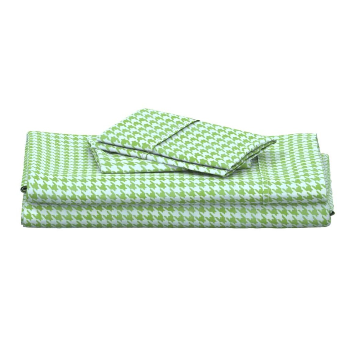 Green Houndstooth Sheets - Green Houndstooth Check by Paper_and_frill ...