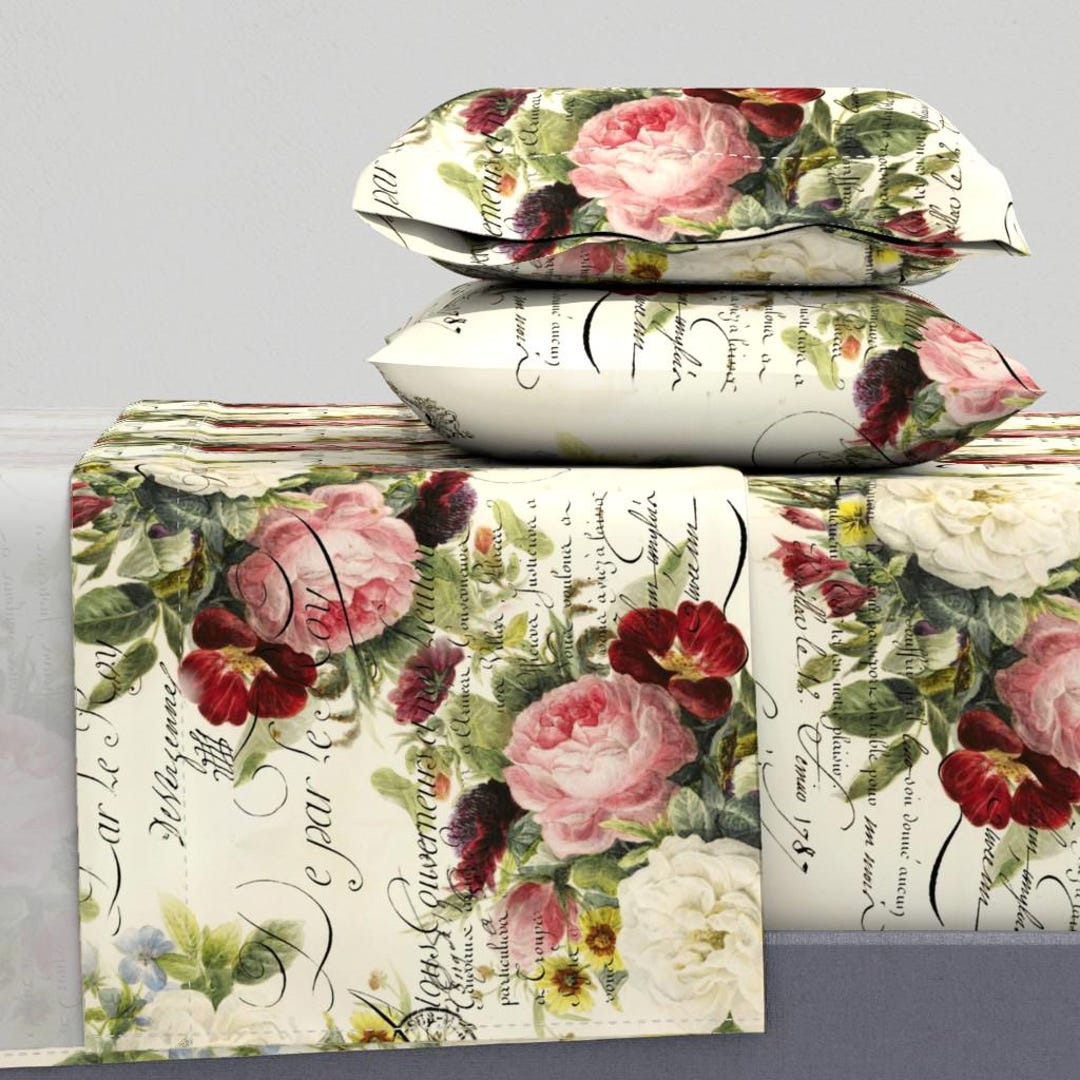 Vintage Roses Sheets - Rosey Document by Peagreengirl - Shabby Chic ...