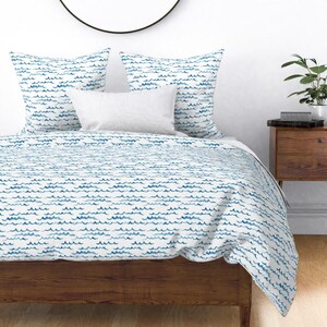 Coastal Bedding - Ocean Waves by Houseintheorchard - Watercolor Ocean ...