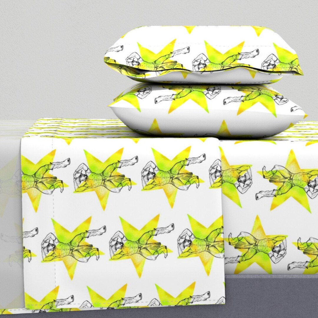 Green Sheets Ala Verga in Citron by Jeralyn_victoria_art_&_interiors ...