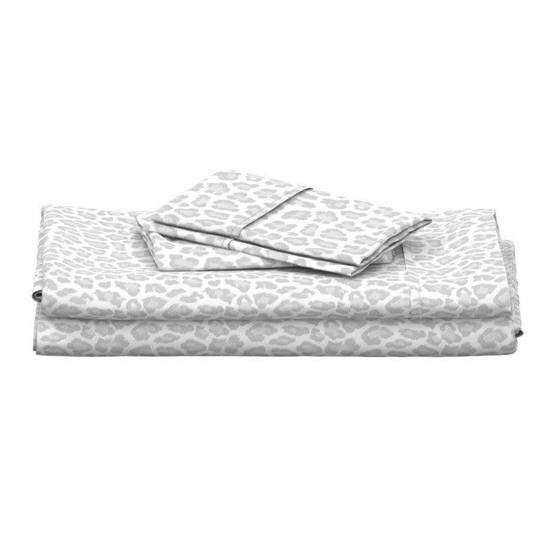 Neutral Cheetah Sheets Gray Leopard Print by Mlags Dove | Etsy