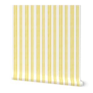 Yellow Non-pasted Wallpaper Painted Stripe Contemporary Stripe - Modern ...