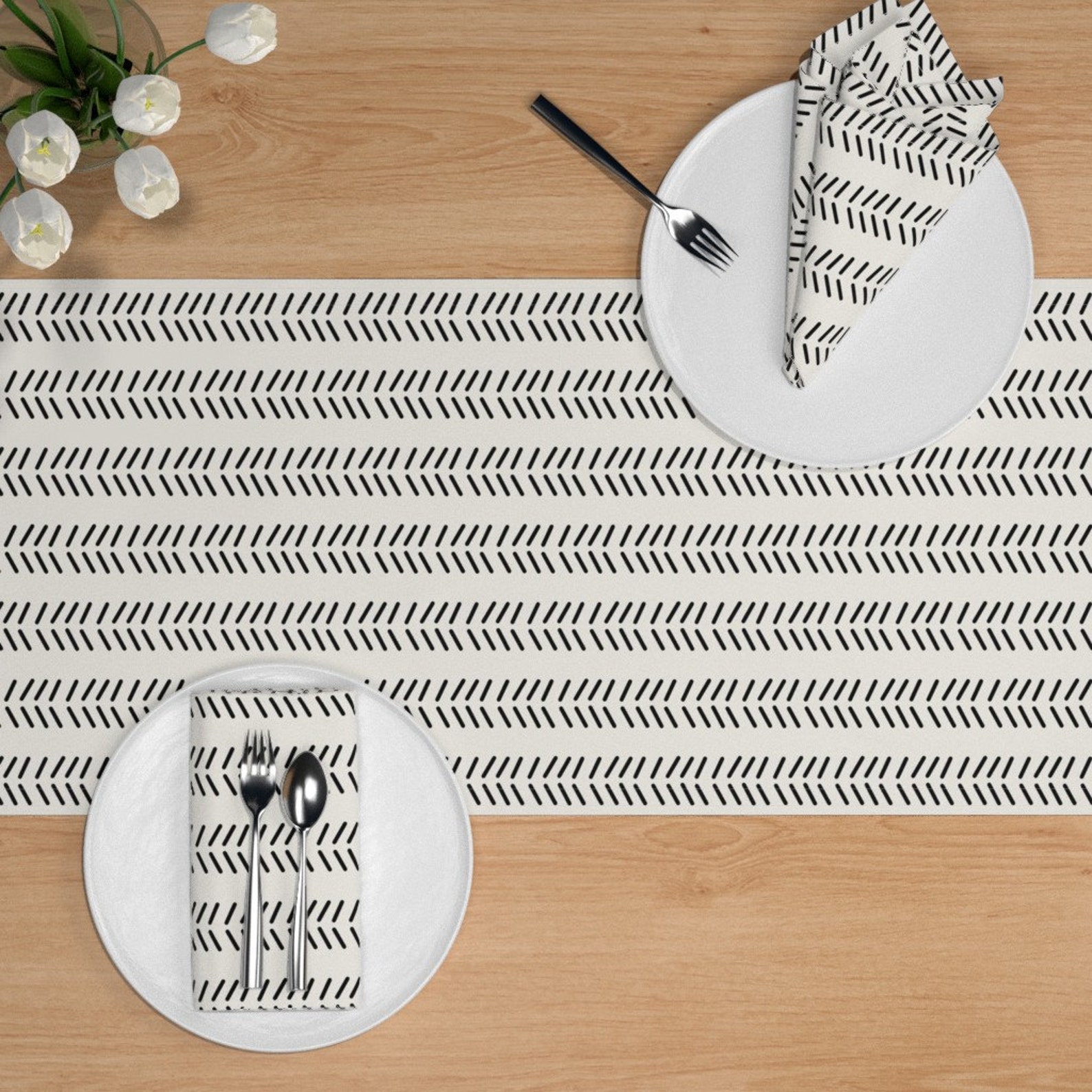 Mud Cloth Table Runner Mudcloth_3_inverted_&_vertical by - Etsy