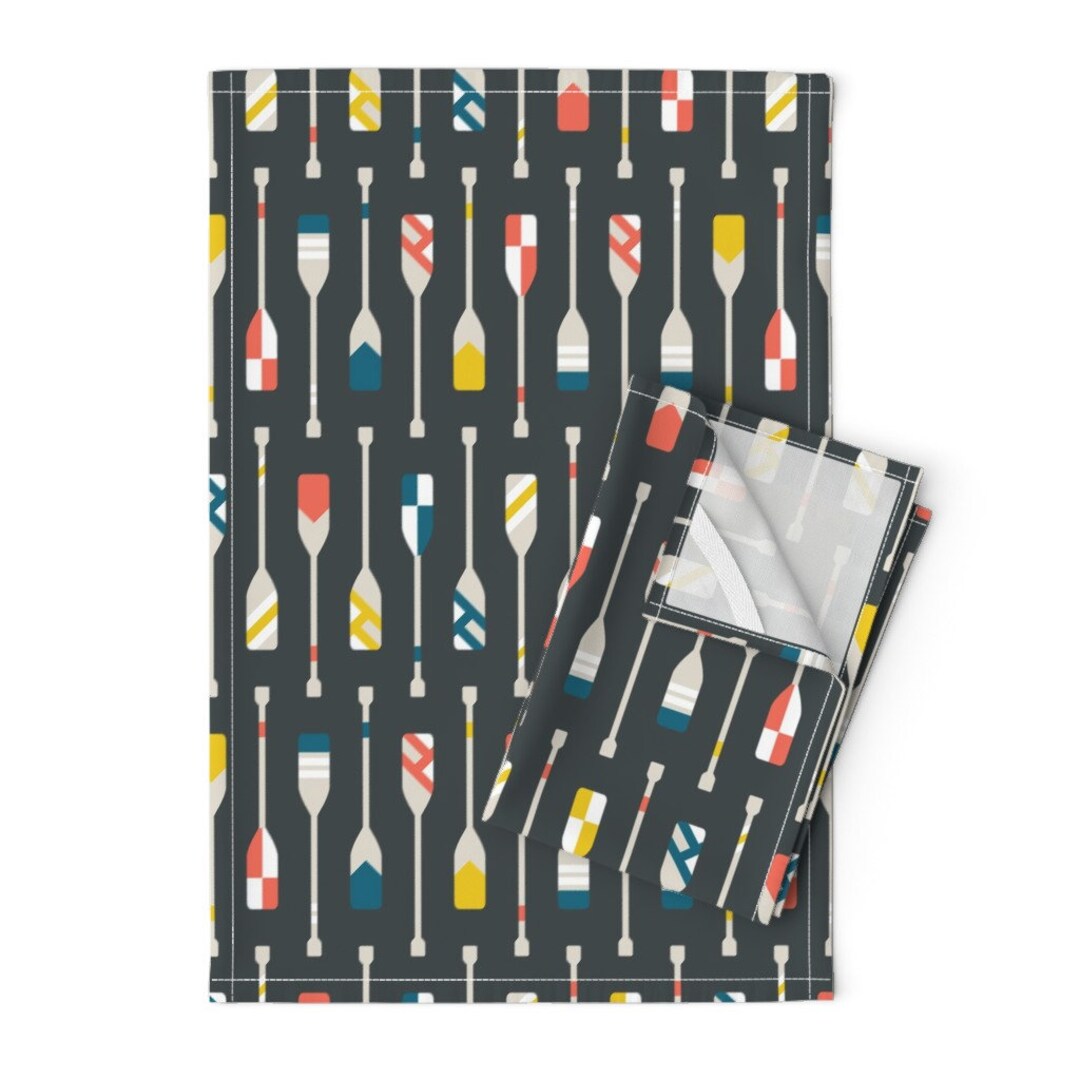 Rowing Oars Tea Towels set of 2 Nautical Paddles by Daniteal Canoe ...