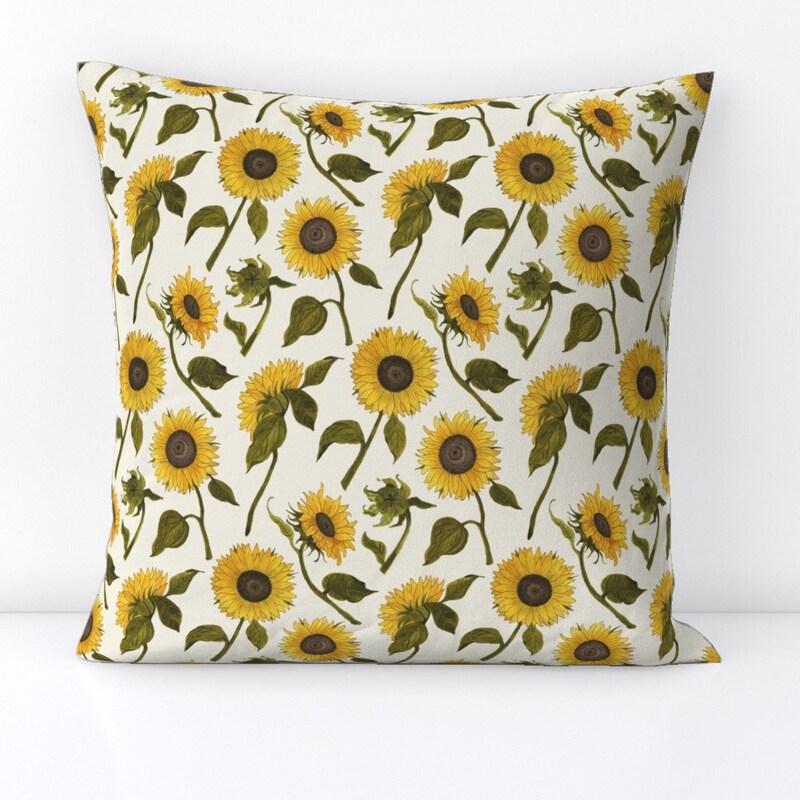 Sunflower Pillows - Etsy