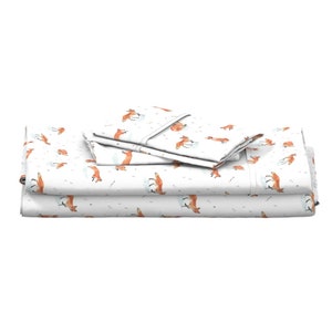 Watercolor Fox Sheets Winter Fox large by Shelbyallison Woodland ...