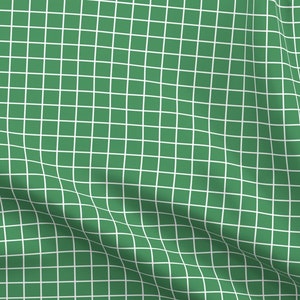 Windowpane Check Sheets - Kelly Green Grid by Misstiina - Spring Green ...
