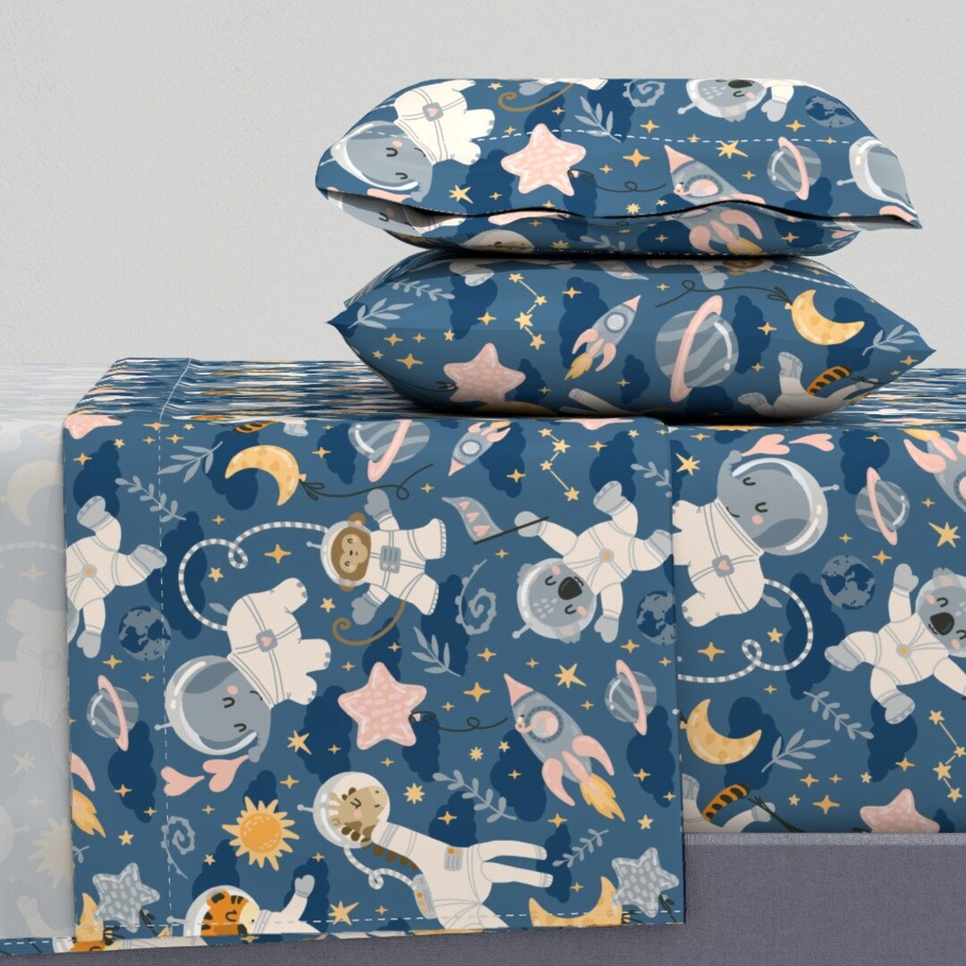 Safari Sheets Happy Space Safari by Bamokreativ Space Astronaut Outer ...