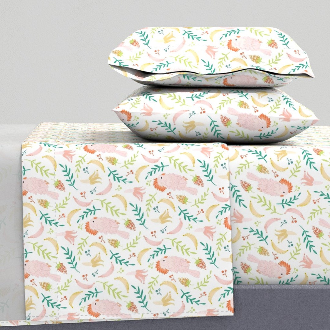 Pastel Jungle Sheets Tropical Journey by Charladraws Tropical Ferns ...