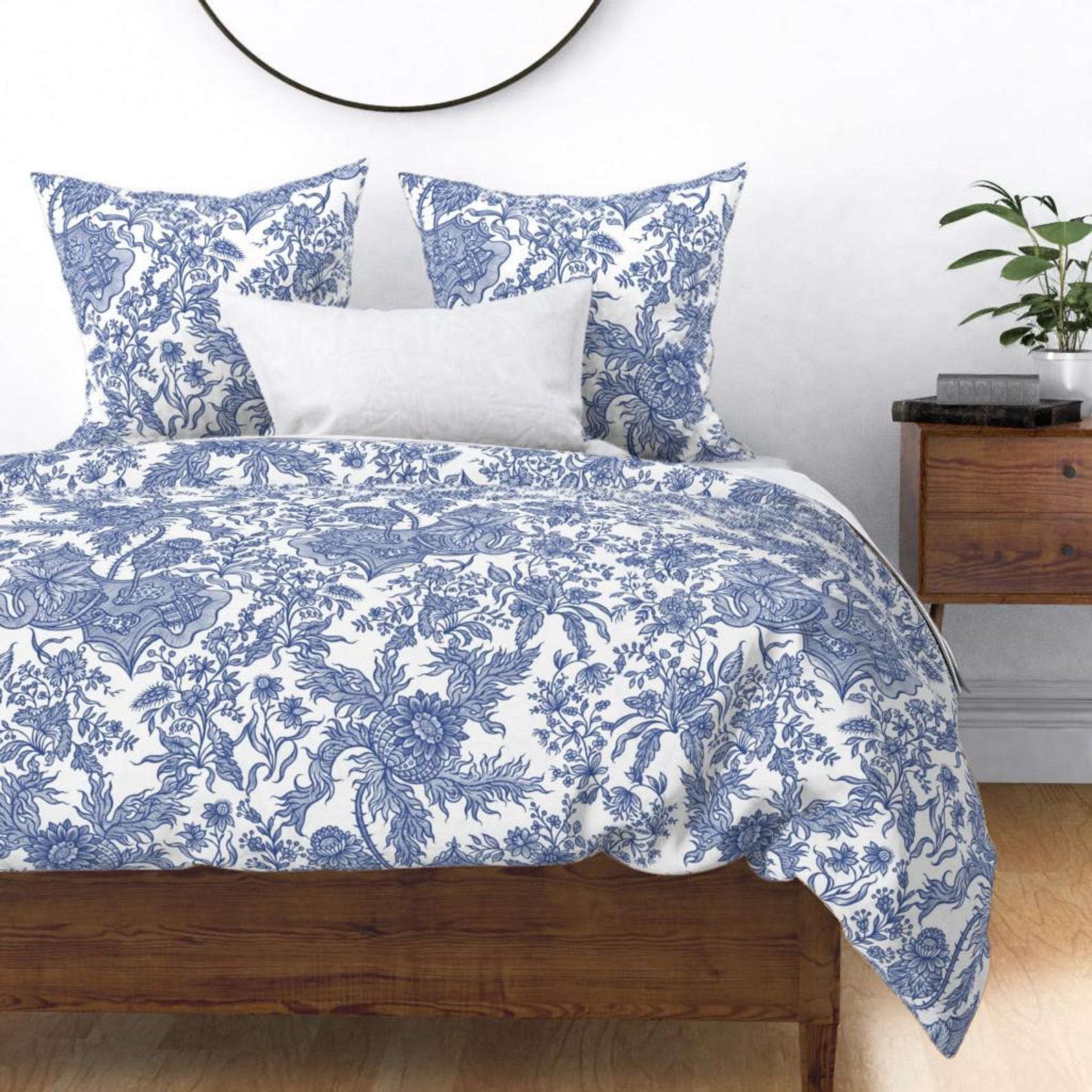 Chintz Floral Bedding - Dutch Ware by Peacoquettedesigns - Blue White ...