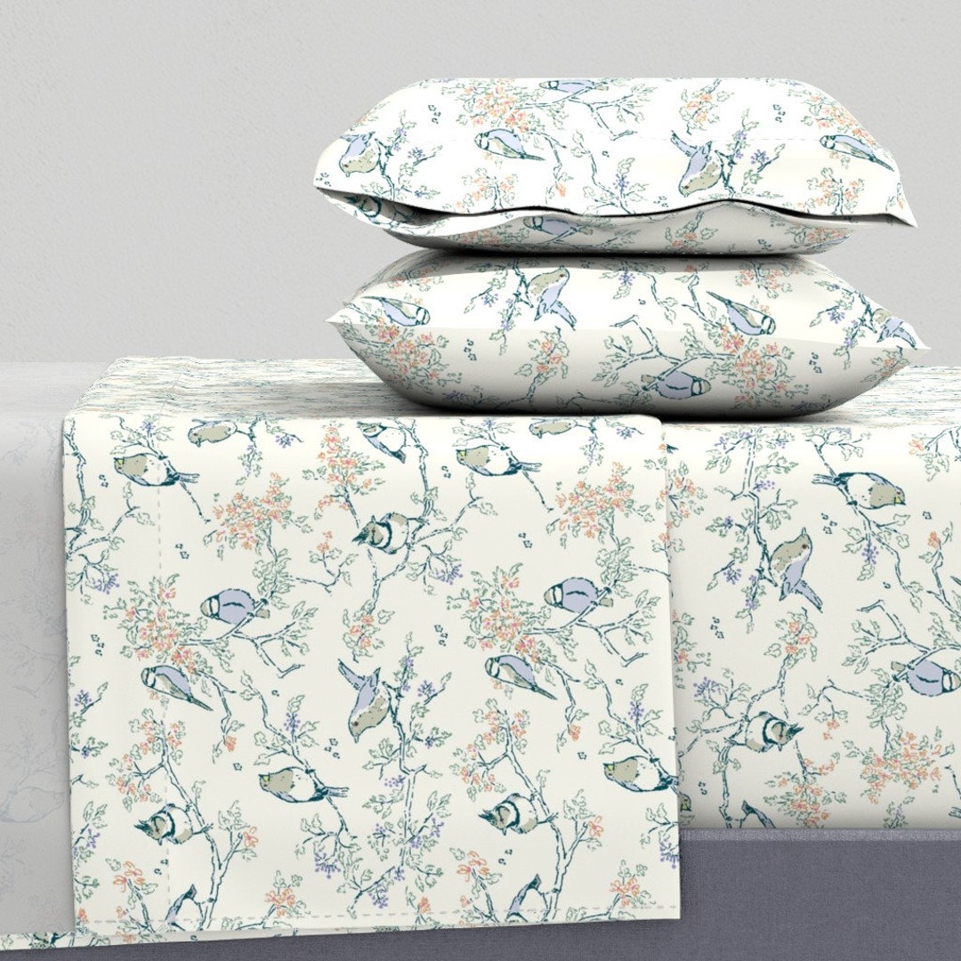 Woodland Sheets Symphony by Sarydelacour Farmhouse Rustic Songbirds ...