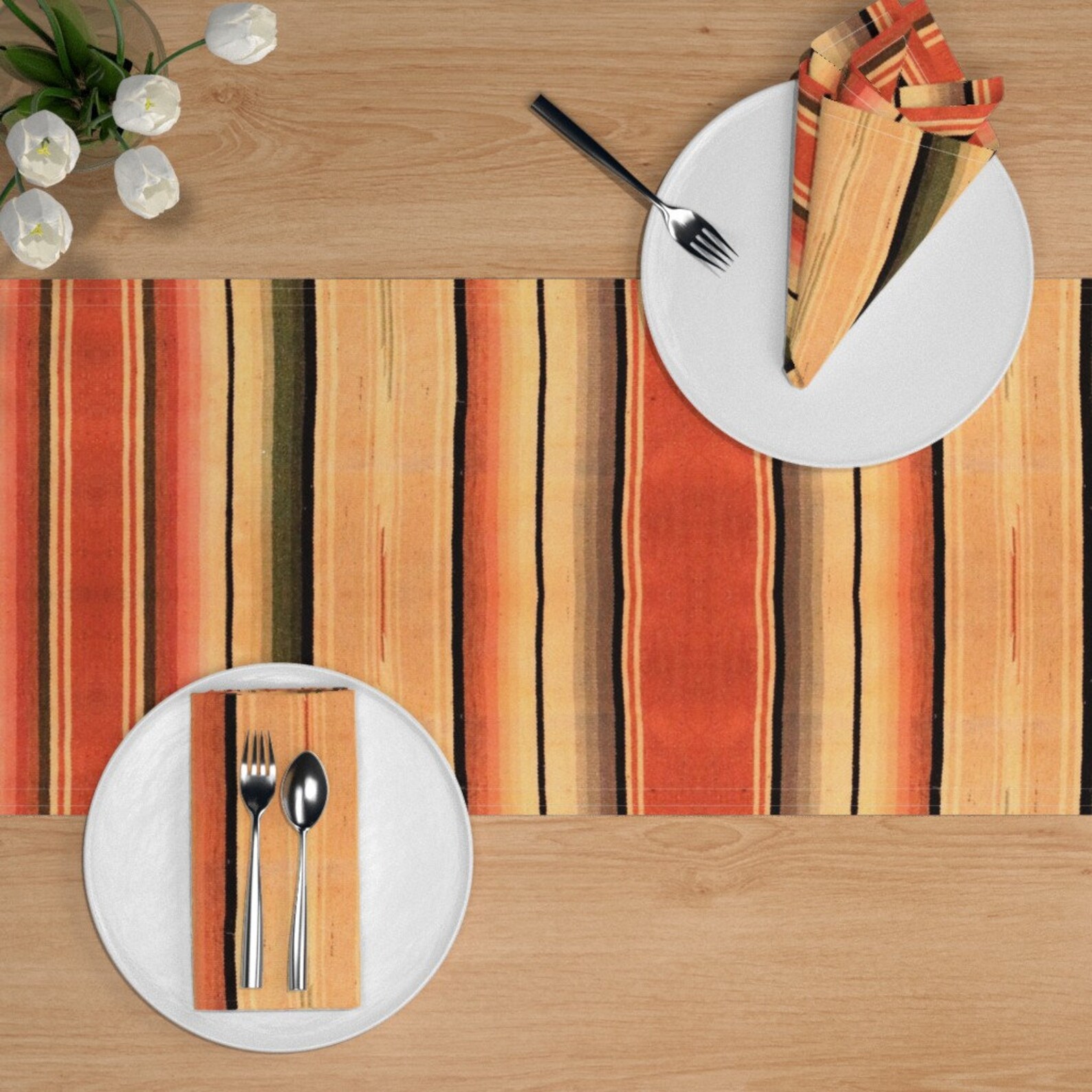 Western Rustic Table Runner Saltillo Stripe by - Etsy