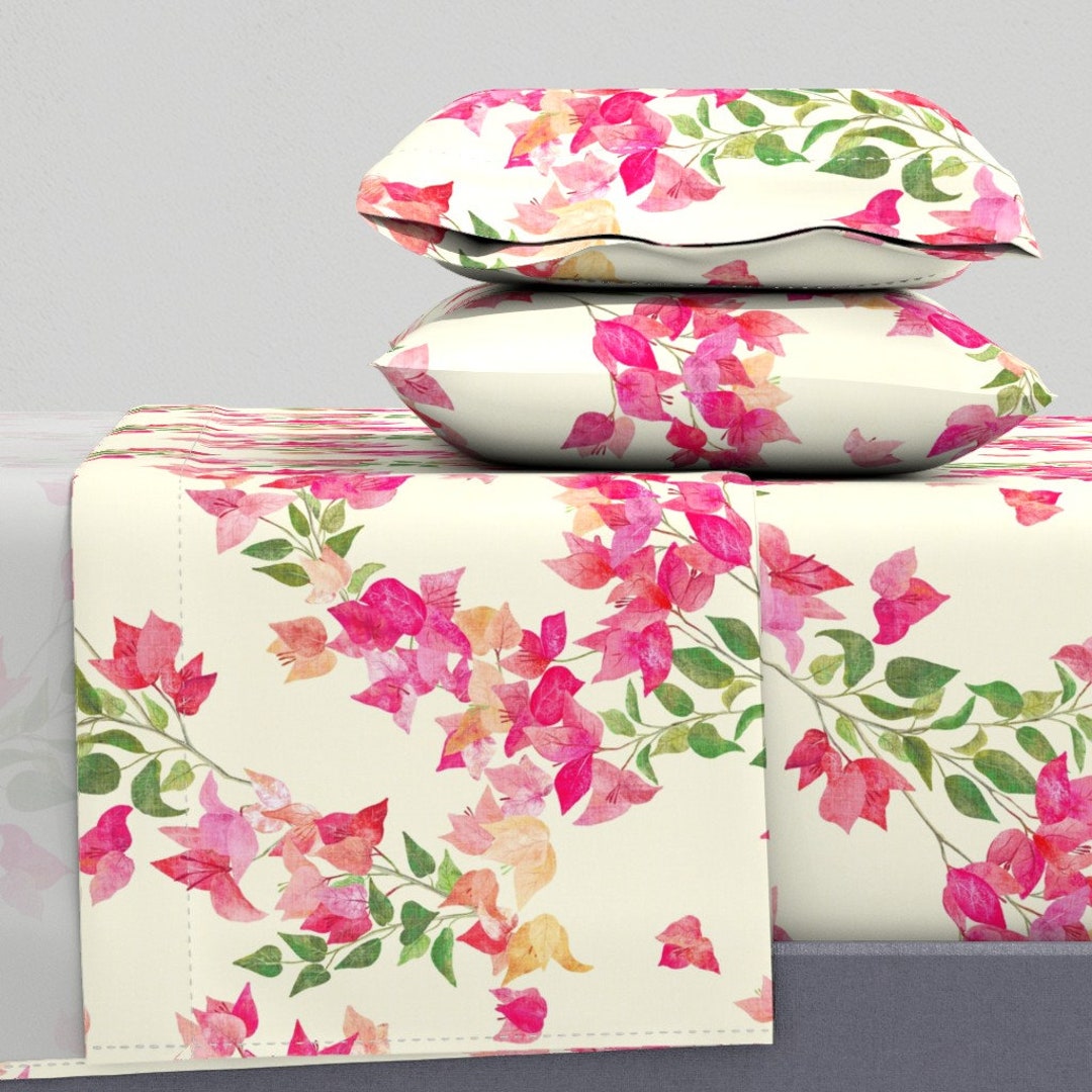 Pink Floral Sheets Bougainvillea Vines by Katevasilchenko Bougainvillea ...