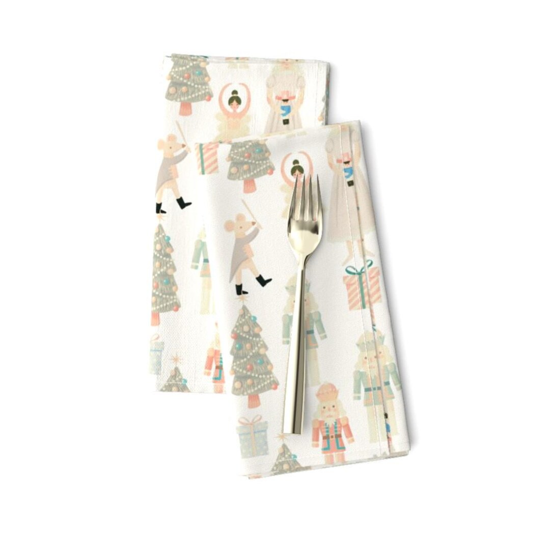 Vintage Nutcracker Dinner Napkins (set of 2) - Neutral Ballet by ...