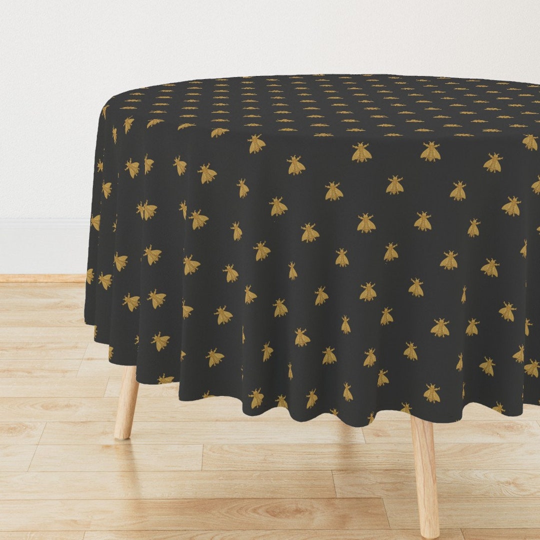 Gold Bee Tablecloth Napoleonic Bees Faux Gilt by Peacoquettedesigns ...