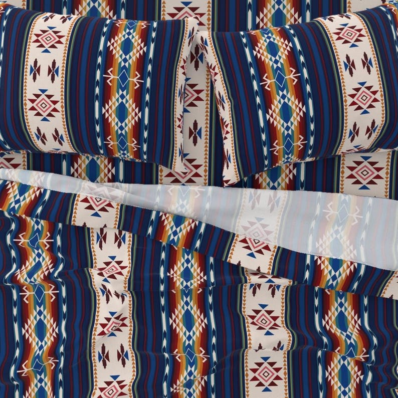 Western Bold Stripe Sheets - Native American Stripes by Capricornsun ...