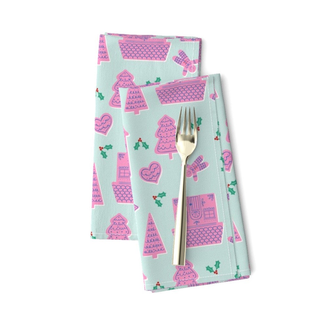 Gingerbread House Dinner Napkins set of 2 Gingerbread - Etsy