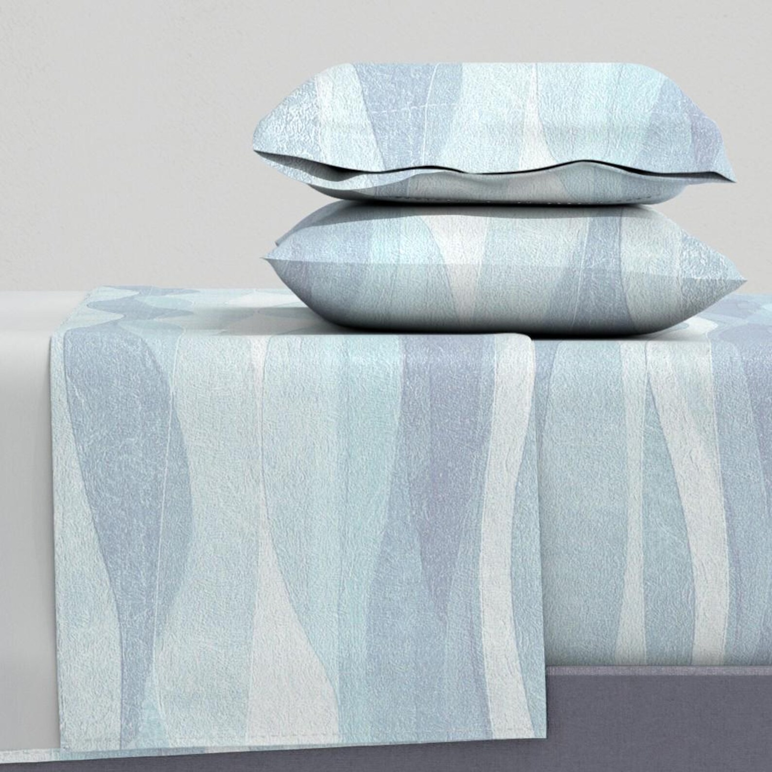 Minimal Coastal Sheets - Sky Blue Wave by Wren_leyland - Ocean Nautical ...