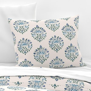 Periwinkle Bedding - Handblock Medallion by Whitneyenglish - Cornflower ...