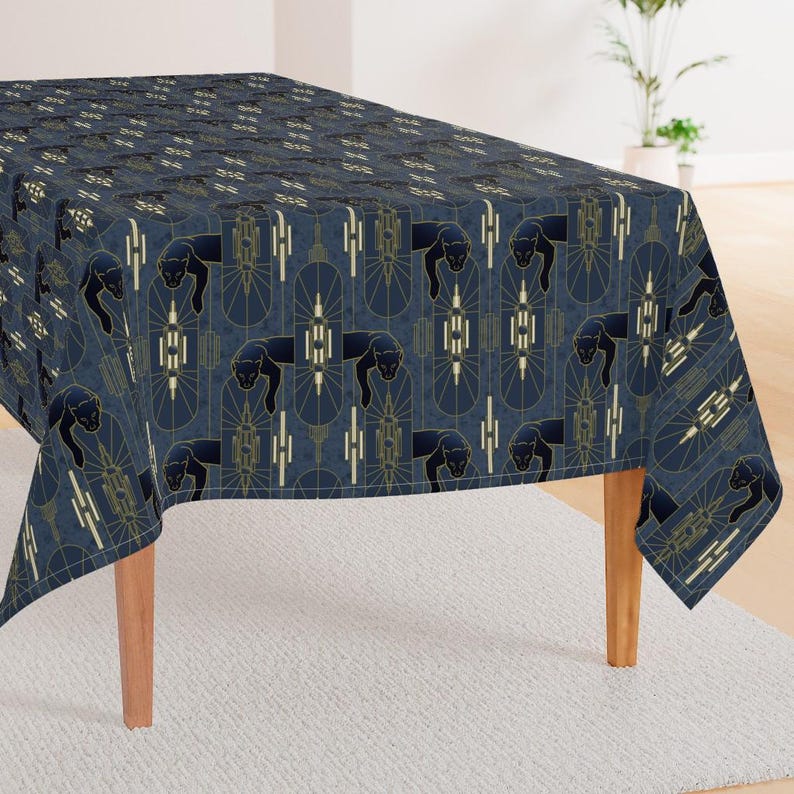 Art Deco Jungle Tablecloth - 1920s Panther by Lucy_conway - 1920s ...