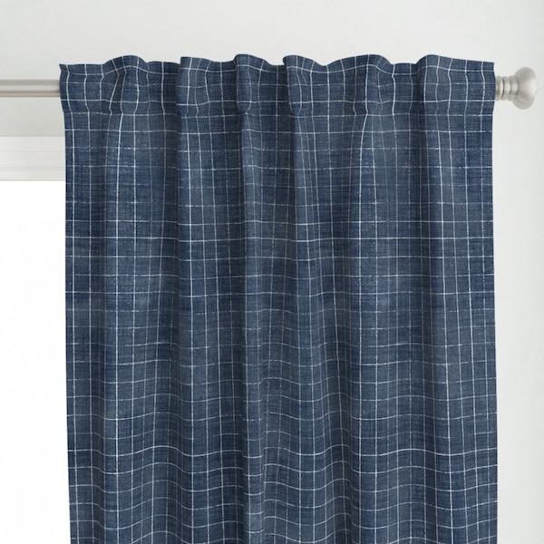 Indigo Curtains - Etsy