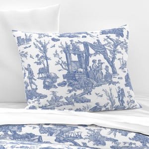 Country Toile Bedding - French Toile in Blue by Pickychicken - Blue ...