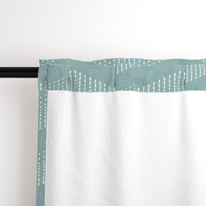 Dusty Blue Chevron Curtain Panel Chevron Dash by Littlearrowdecor ...