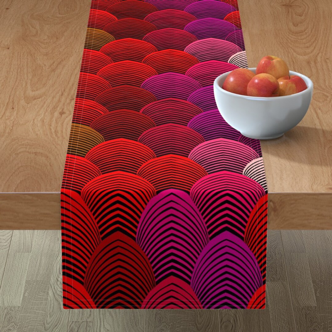 Art Deco Table Runner Roaring 20s Jazz Red by - Etsy