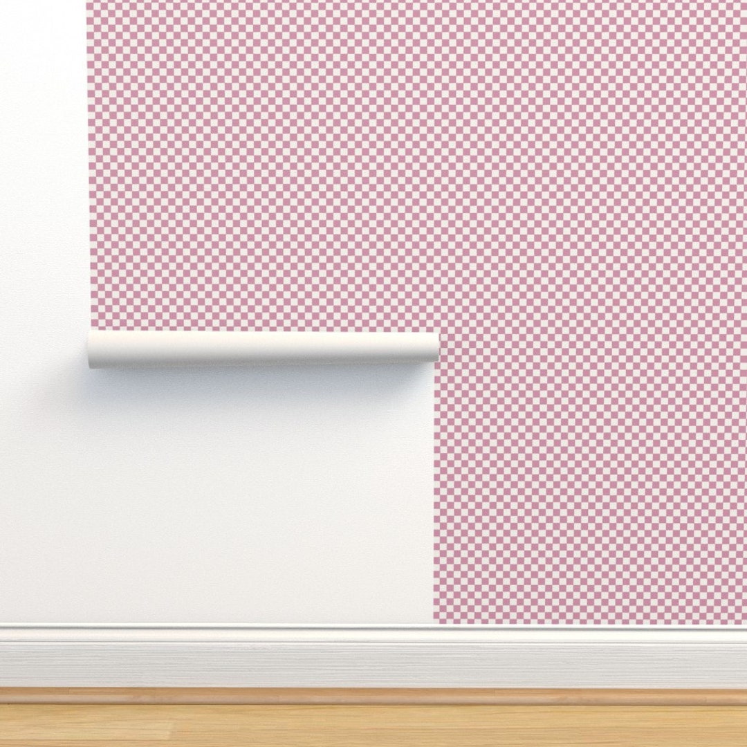 Spring Non-pasted Wallpaper Lilac Checkers by Erin__kendal Summer Lilac ...