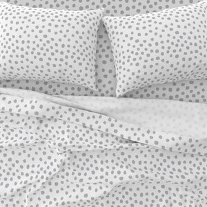 Dot Sheets Grey Dots by Charlottewinter Grey Dots Gray | Etsy